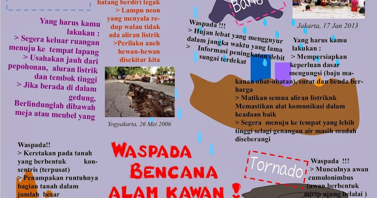 Contoh Poster Tanda Tanda Bencana Alam